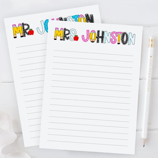 Personalized Teacher Notepad | Back to School Teacher Appreciation Gift | Jane.com